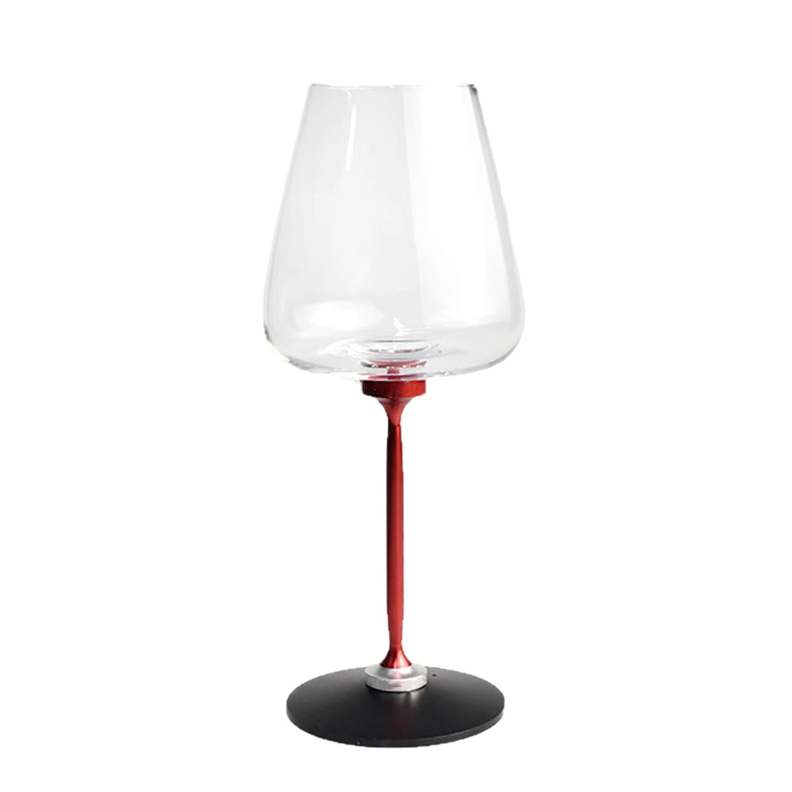 Rotating Wine Glass Clear Glass Removable Cup Body Aluminum Long Stem ...