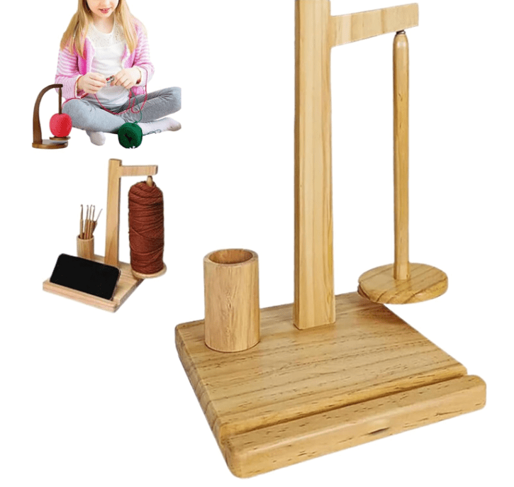 Yarn Holder Spinner Revolving Yarn Holder Stand, Spindle Storage For ...