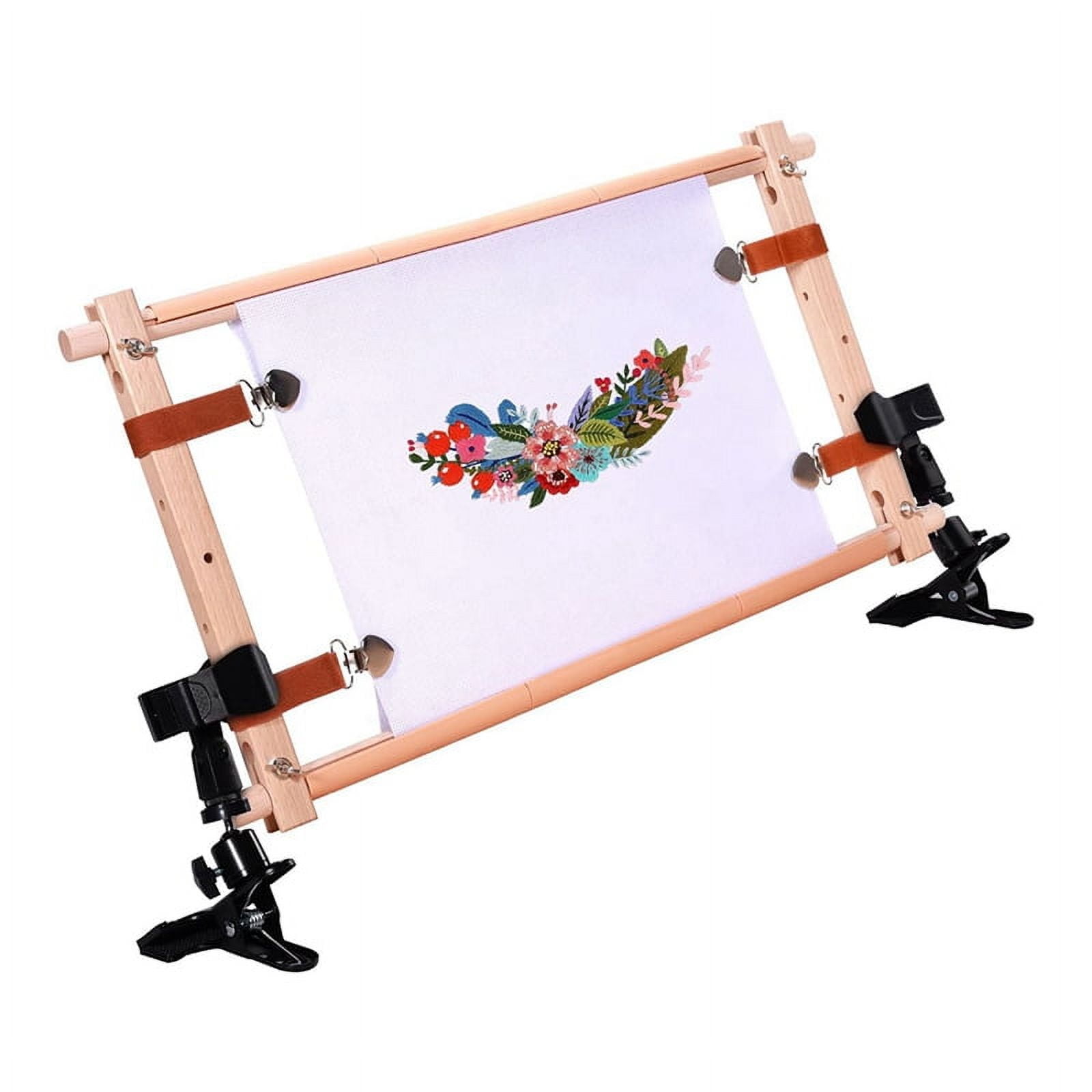Rotating Wooden CrossStitch Frame - with Clip, Adjustable Large ...