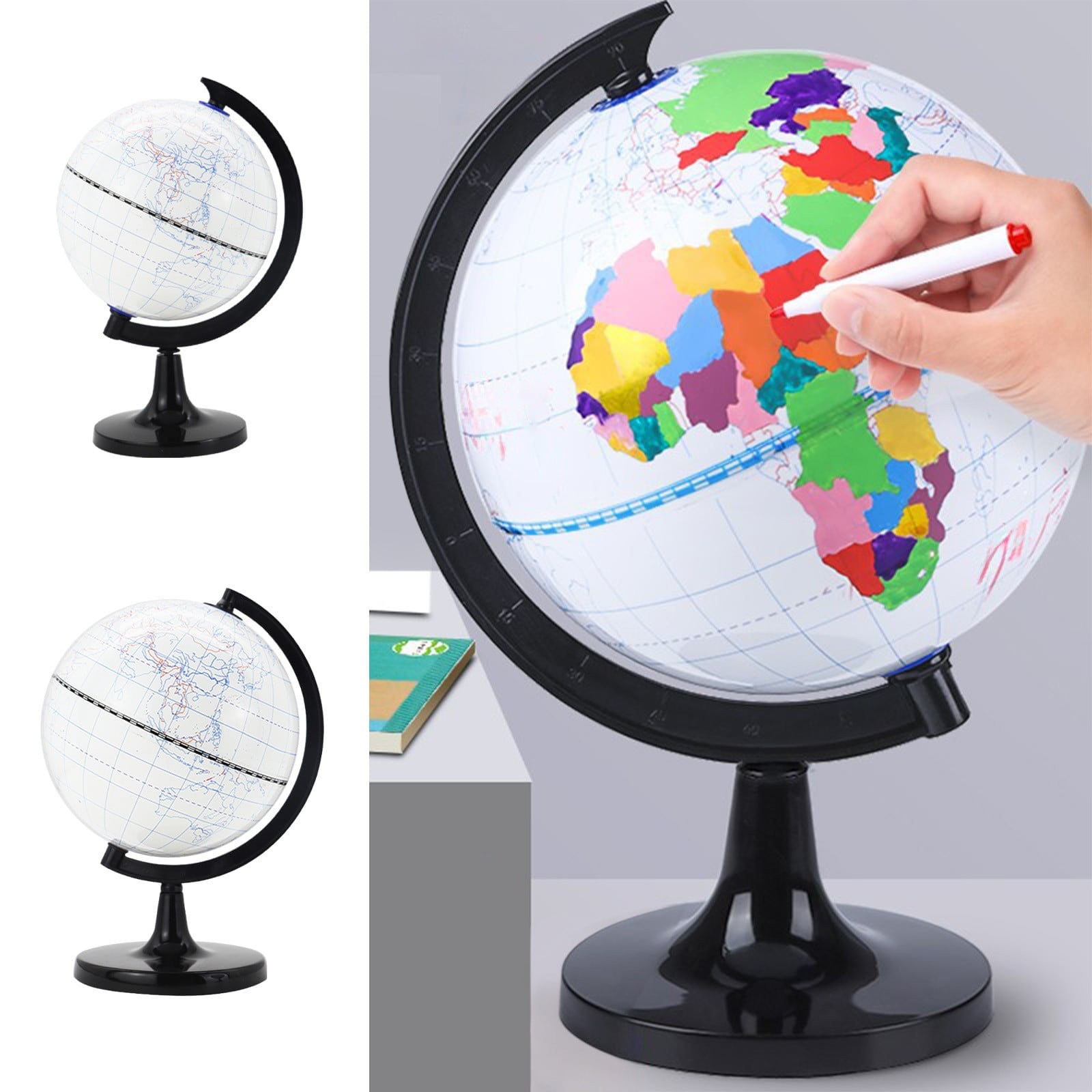 Rotating World Earth Model for Kids - 6.3 Inch Geography Teaching Tool ...