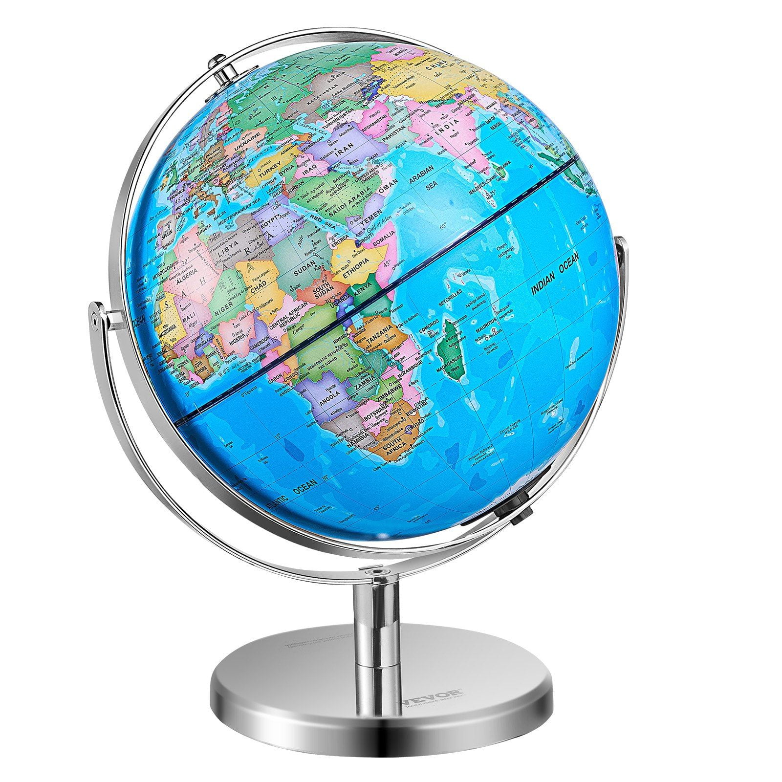 Rotating World Globe with Stand, 13 in/330.2 mm, Educational Geographic ...