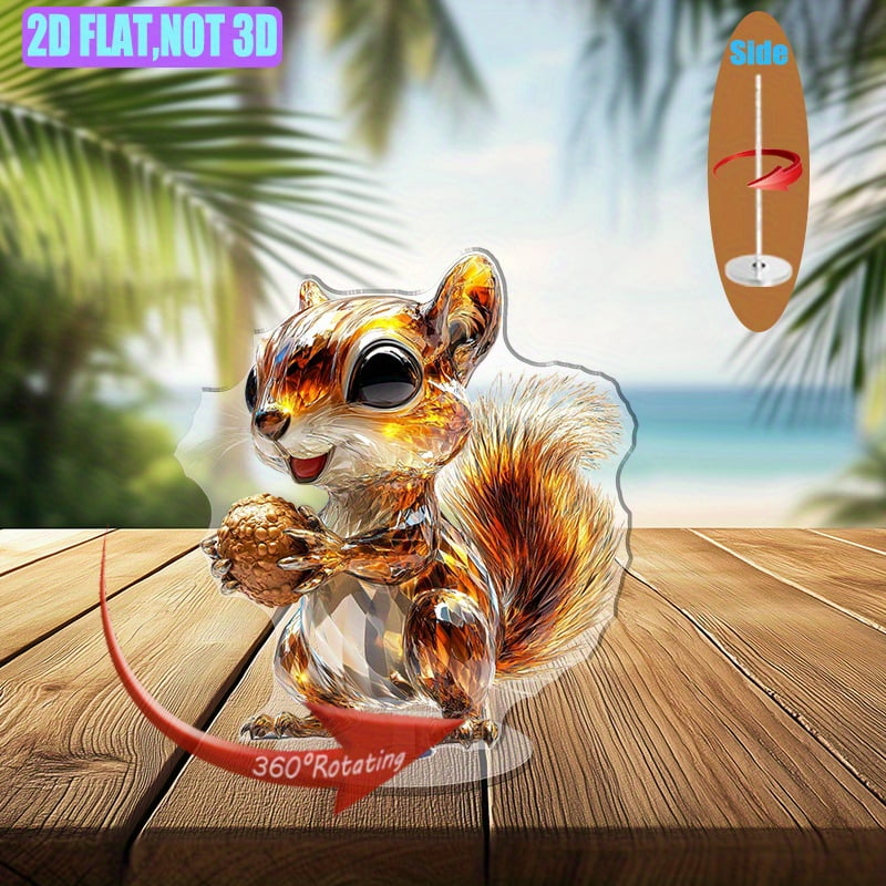 Rotating acrylic centerpiece with a crystal clear colored glass pattern ...