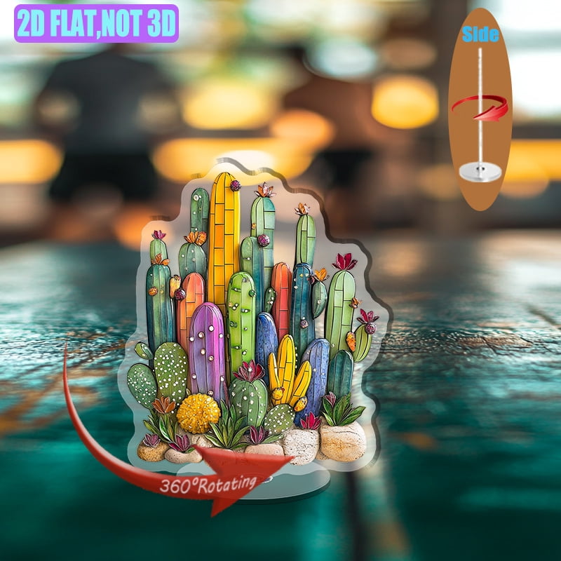 Rotating acrylic decoration featuring vibrant wooden and resin hybrid ...