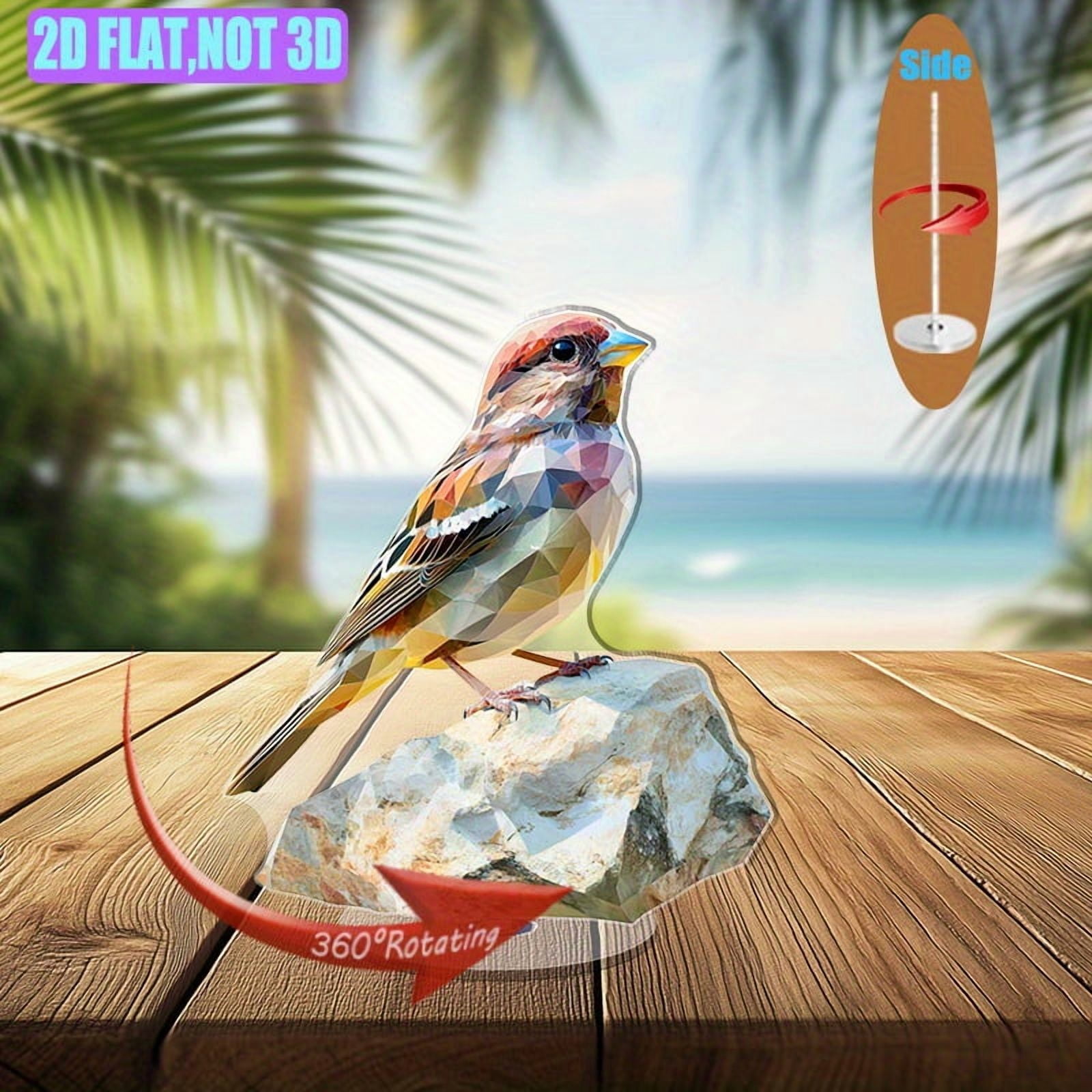 Rotating acrylic decorative piece featuring a sparkling glass-finished ...