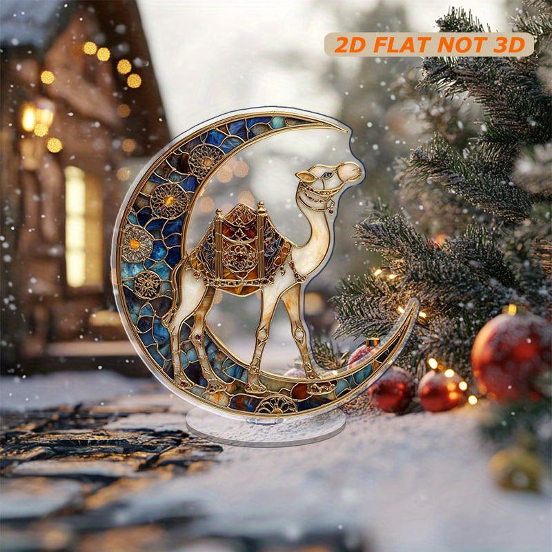 Rotating acrylic decorative piece featuring intricate gold trim with a ...