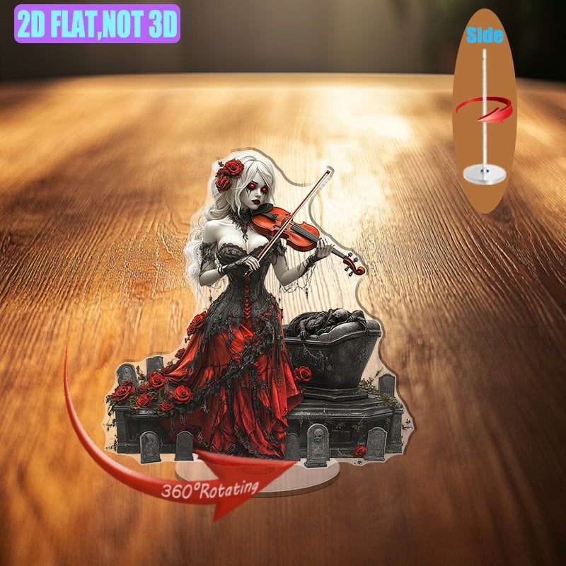 Rotating acrylic display features a full-body vampire queen design ...