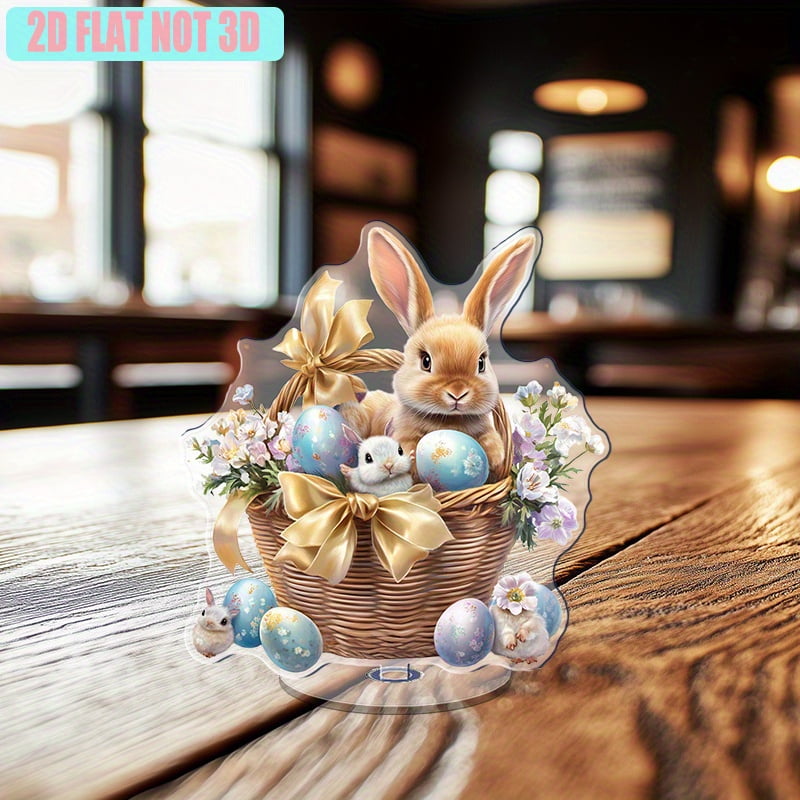 Rotating acrylic display features a woven basket overflowing with ...