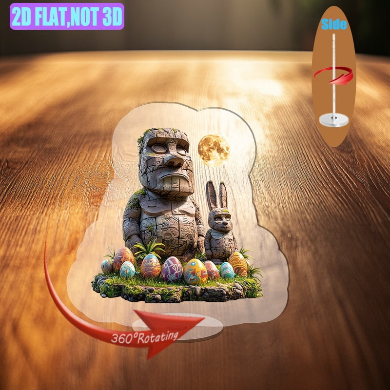 Rotating acrylic display features an island platform with lifelike ...