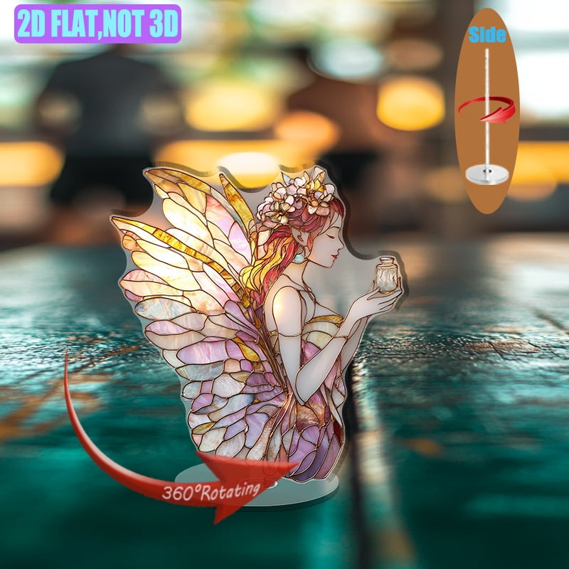Rotating acrylic display features a dawn nymph adorned in rose clouds ...