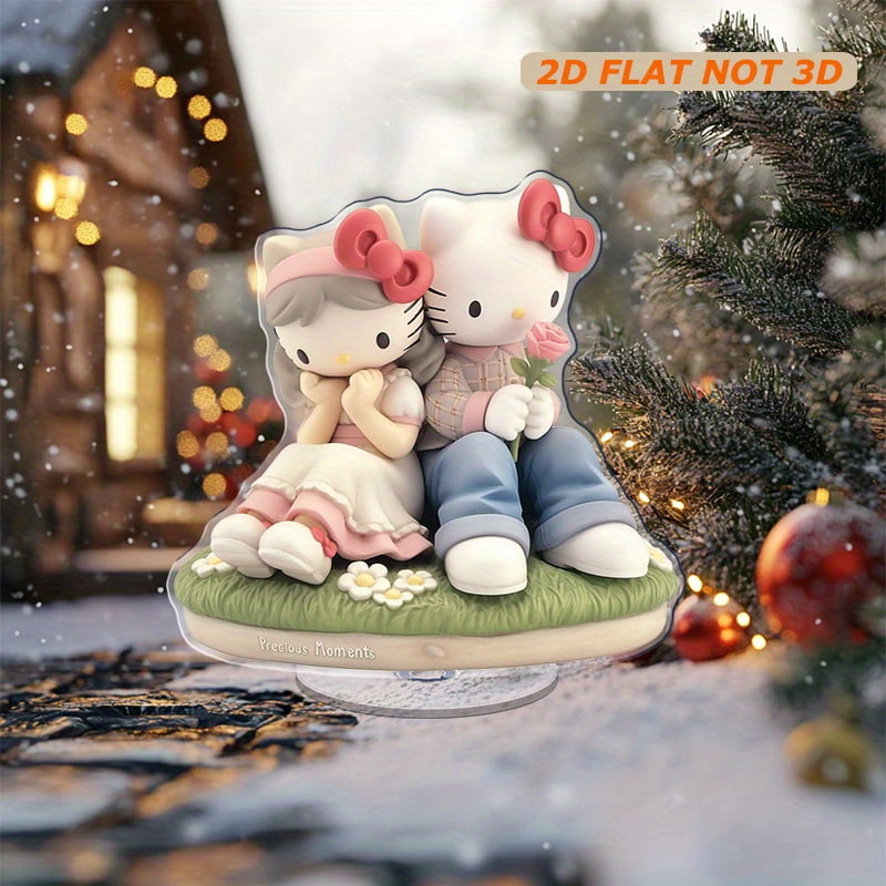 Rotating acrylic display featuring Hello Kitty and her boyfriend seated ...
