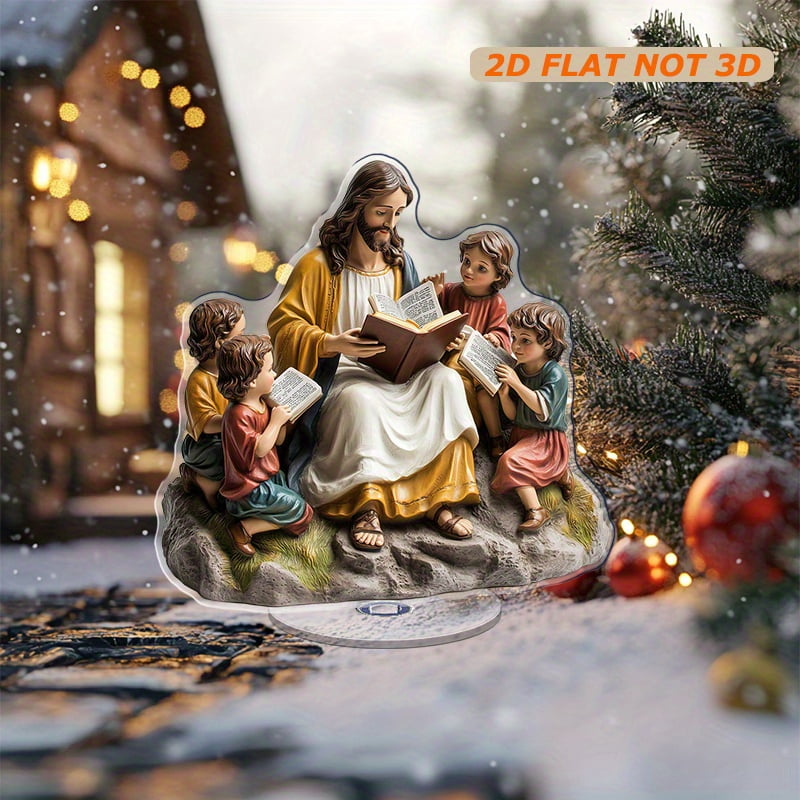 Rotating acrylic display featuring Jesus teaching with an open Bible ...