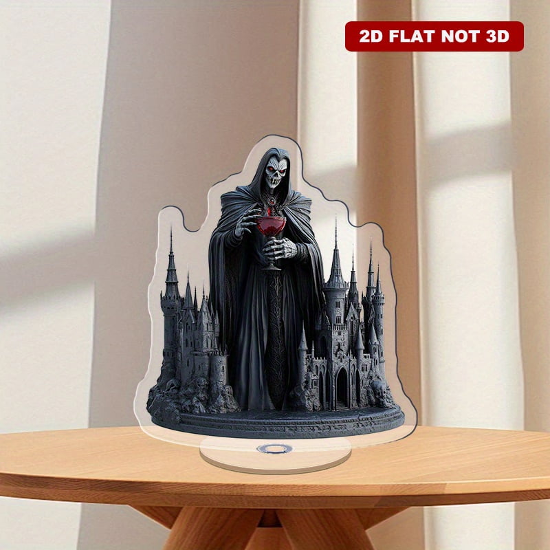 Rotating acrylic display featuring a Gothic vampire in a black cloak ...