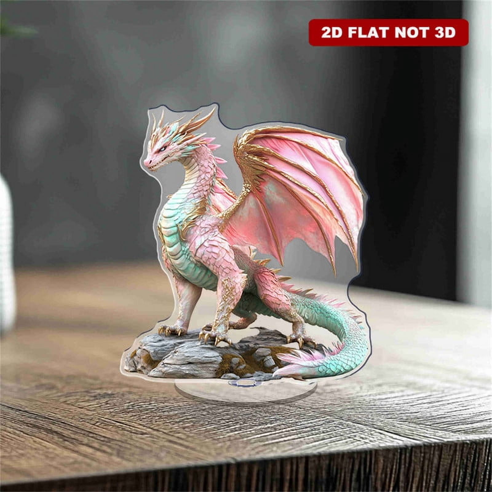 Rotating acrylic display featuring a highly detailed pink and cyan ...