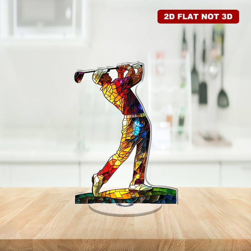 Rotating acrylic display featuring an ultra-realistic stained glass ...