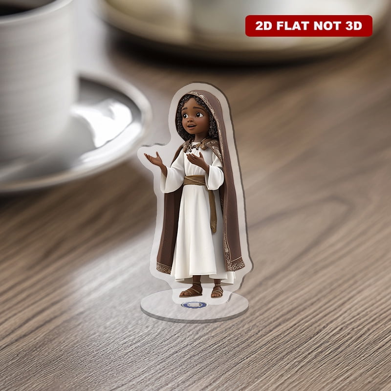 Rotating acrylic display featuring a girl in a traditional Ethiopian ...