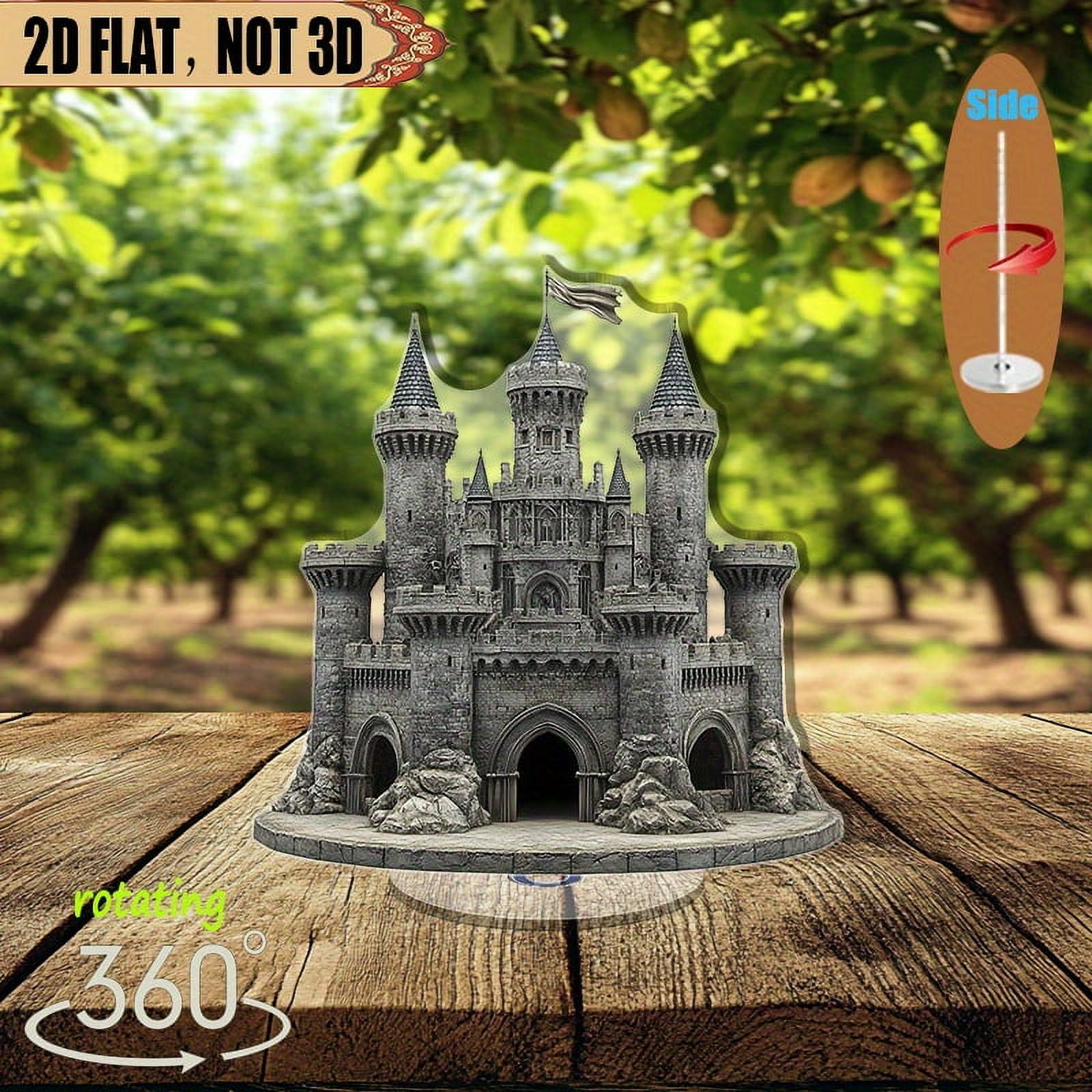 Rotating acrylic display featuring an intricately detailed silver ...