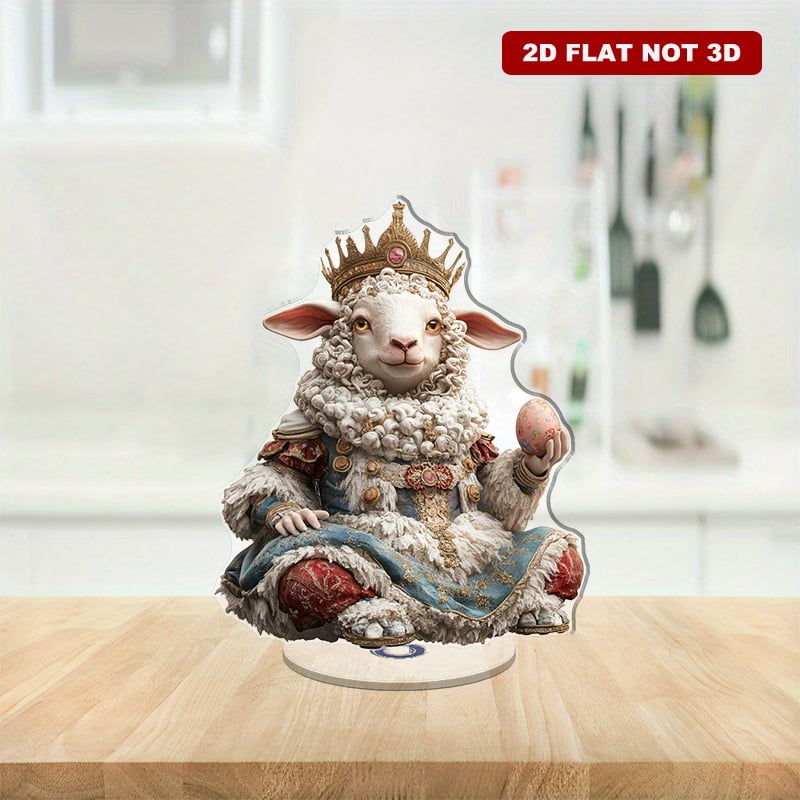 Rotating acrylic display featuring a realistic Sheep King in rich ...