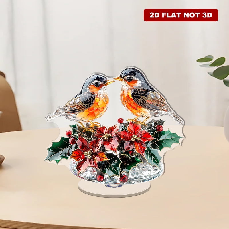 Rotating acrylic display featuring stunning crystal robins on ...