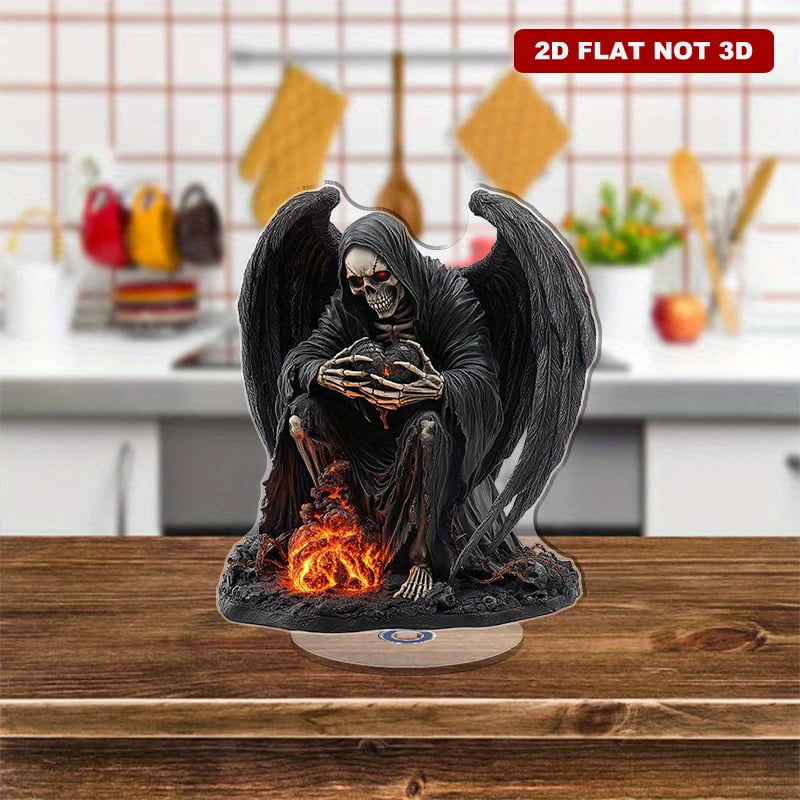 Rotating acrylic display featuring an ultra-detailed Grim Reaper with ...