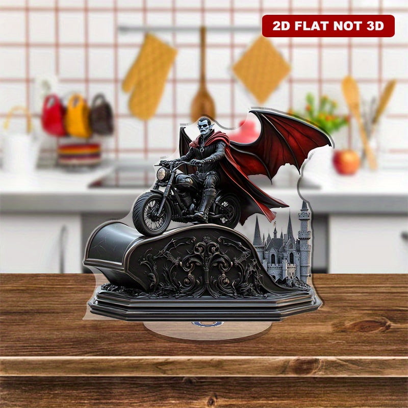 Rotating acrylic display featuring an ultra-realistic detailed vampire ...