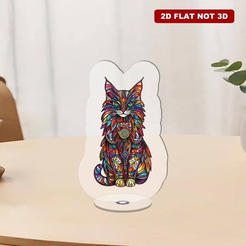 Rotating acrylic display featuring ultra-realistic glittering stained ...