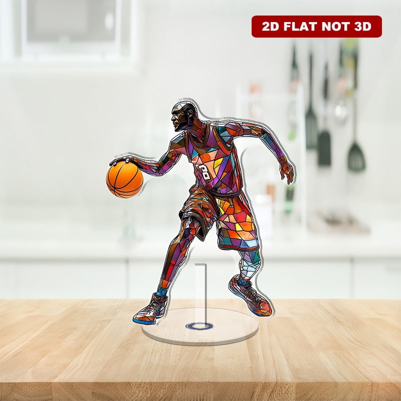 Rotating acrylic display featuring an ultra-realistic stained glass ...