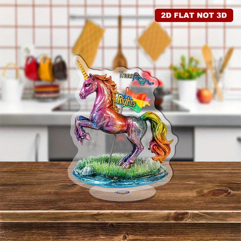 Rotating acrylic display featuring a vibrant Pride rainbow, translucent ...