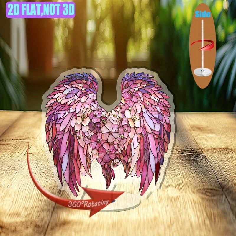 Rotating acrylic display showcasing exquisite salmon-pink wings adorned ...