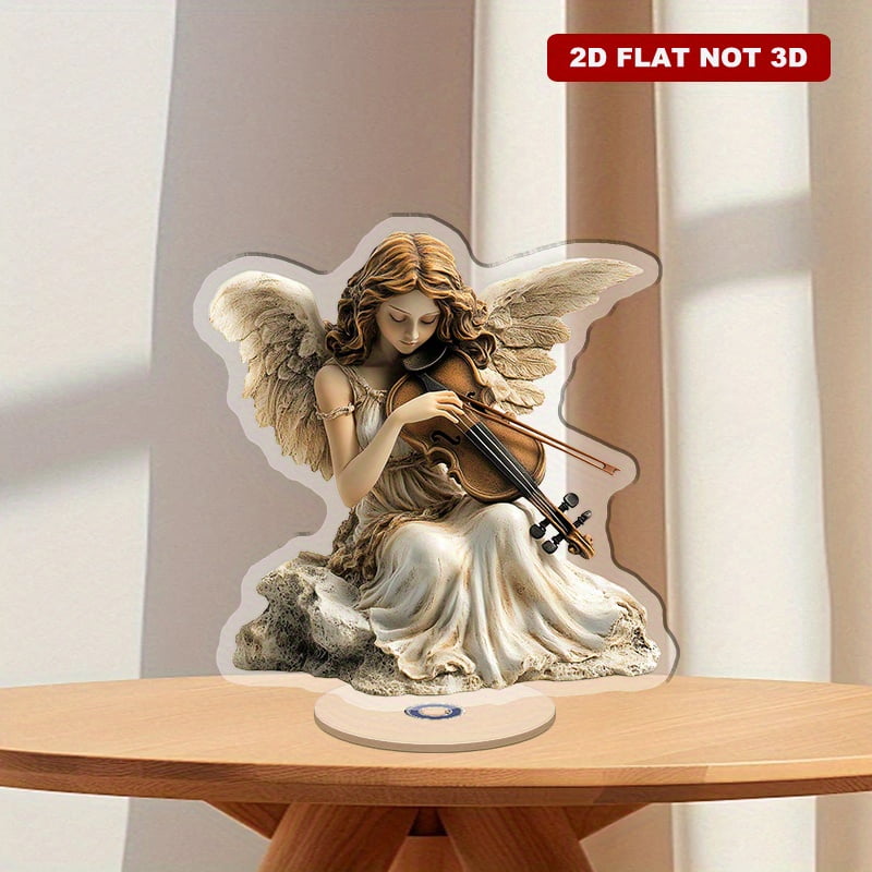 Rotating acrylic figurine of a desert angel with sun-bleached wings ...