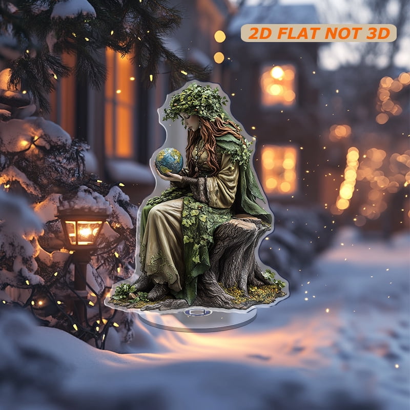 Rotating acrylic ornament featuring Mother of the Forest on a tree ...