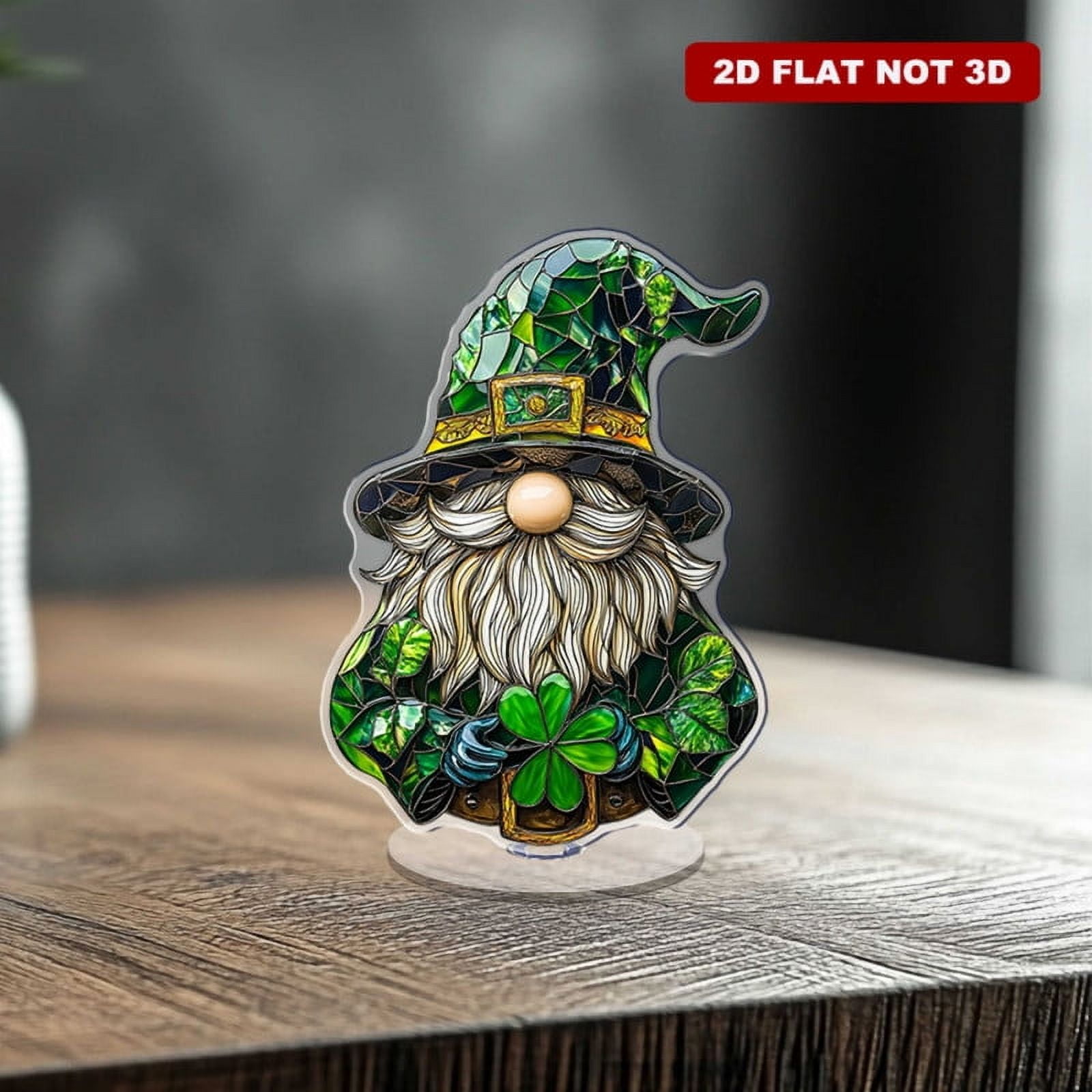 Rotating acrylic ornament featuring a realistic stained glass artwork ...