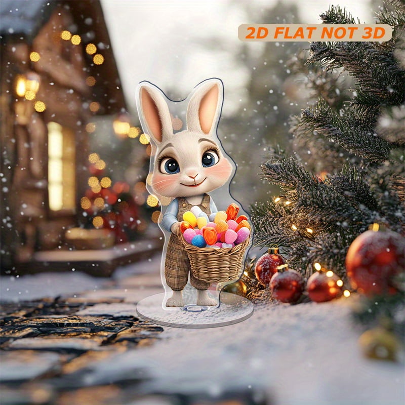 Rotating acrylic ornament featuring a whimsical transformation of ...