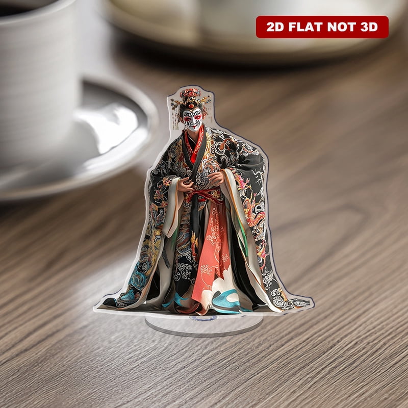 Rotating acrylic ornament featuring a young man in a traditional ...