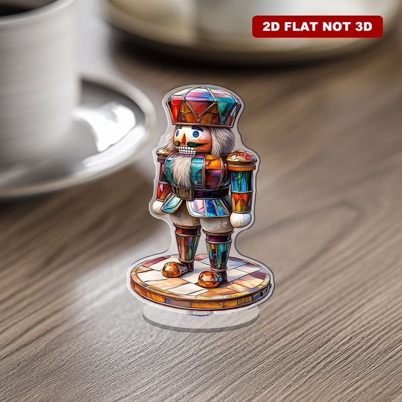 Rotating acrylic ornament featuring detailed Victorian stained glass ...