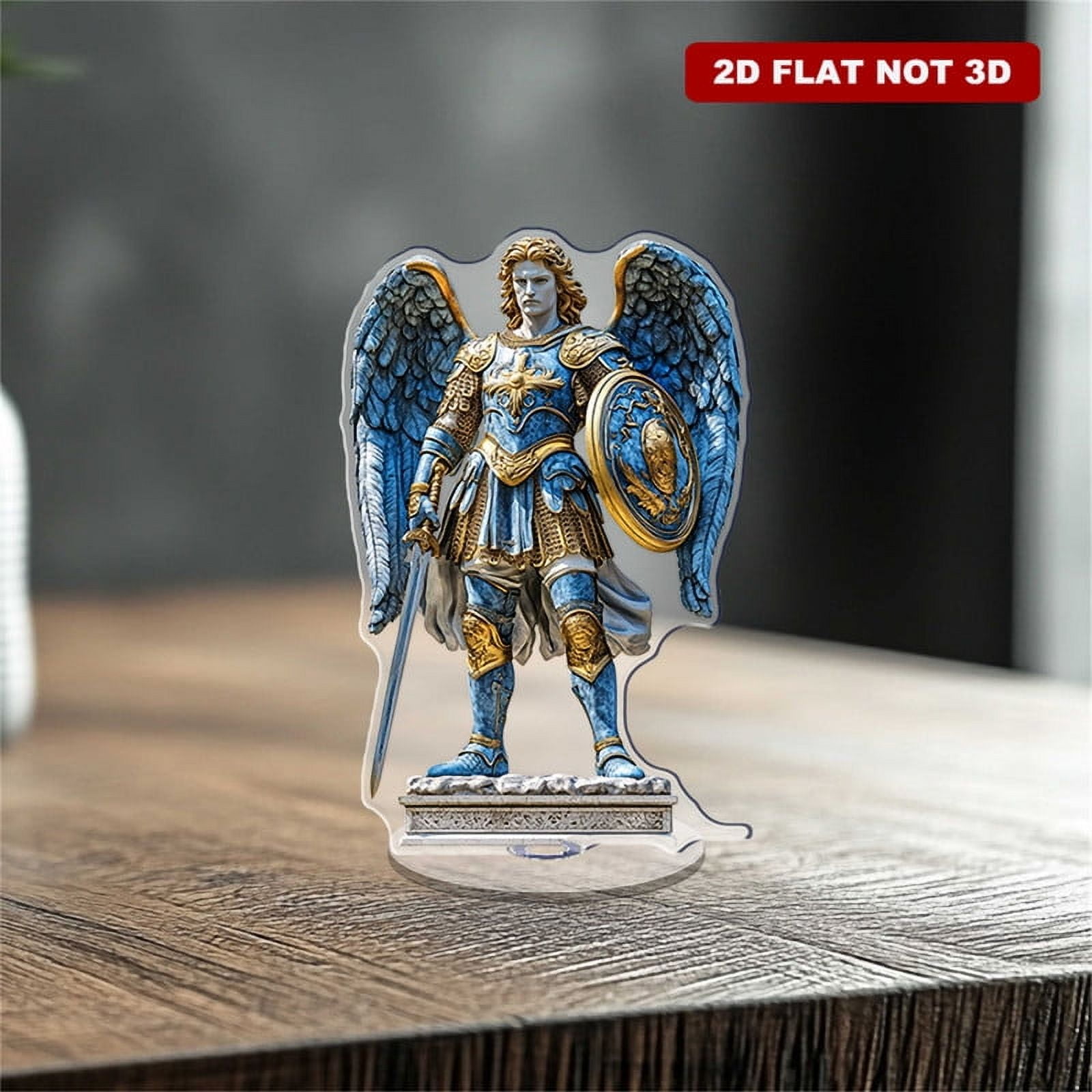 Rotating acrylic ornament featuring a full-body Archangel Michael in ...