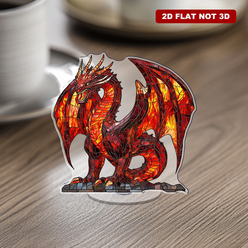 Rotating acrylic ornament featuring realistic stained glass artwork ...