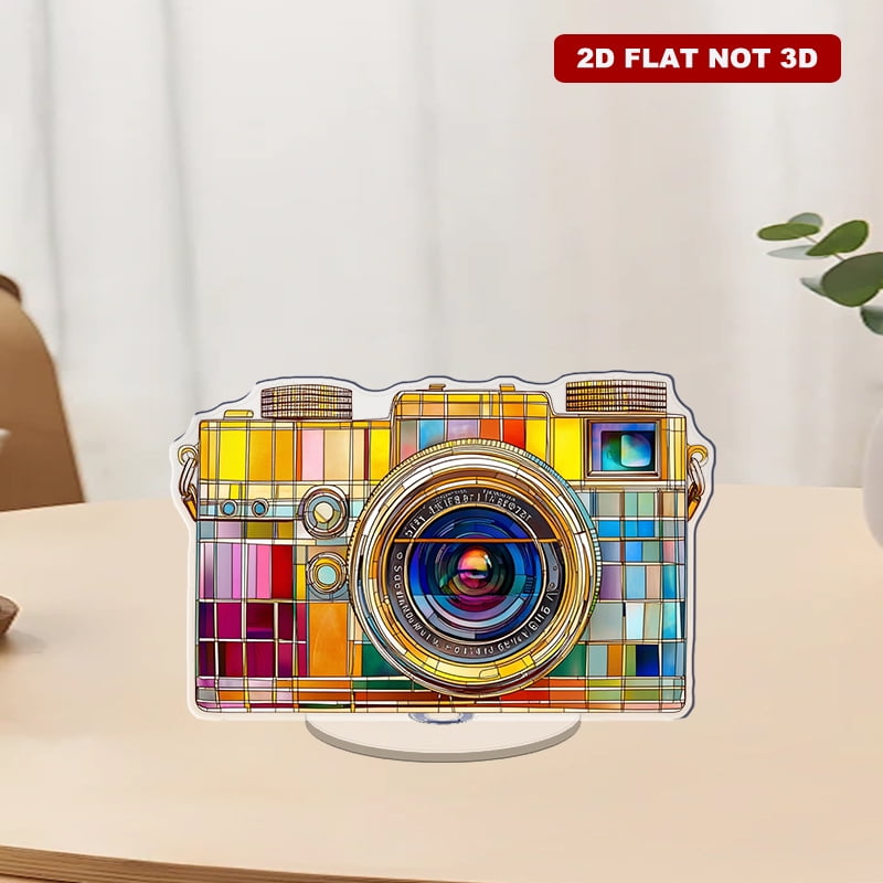 Rotating acrylic ornament featuring ultra-realistic stained glass ...
