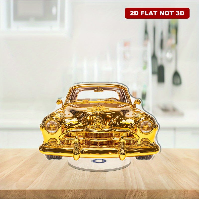 Rotating acrylic ornament featuring an ultra-realistic statue with an ...