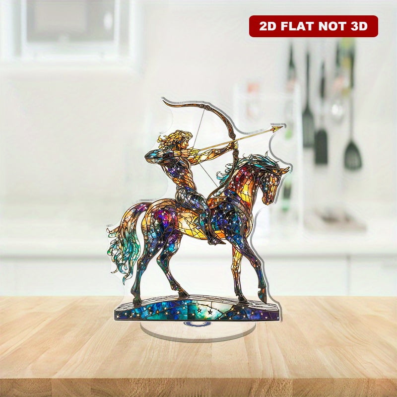 Rotating acrylic sculpture of Sagittarius constellation with a centaur ...