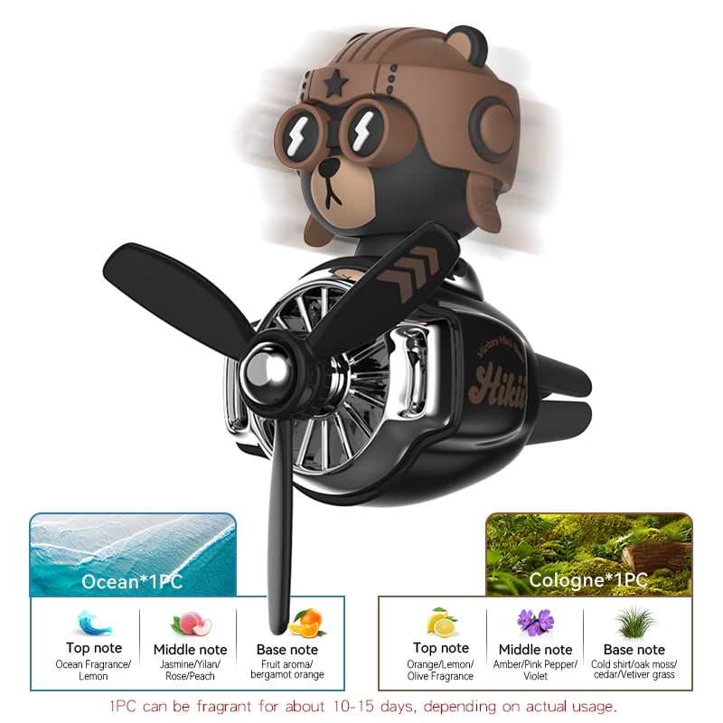 Rotating airplane pilot bear car air fresheners accessories interior ...