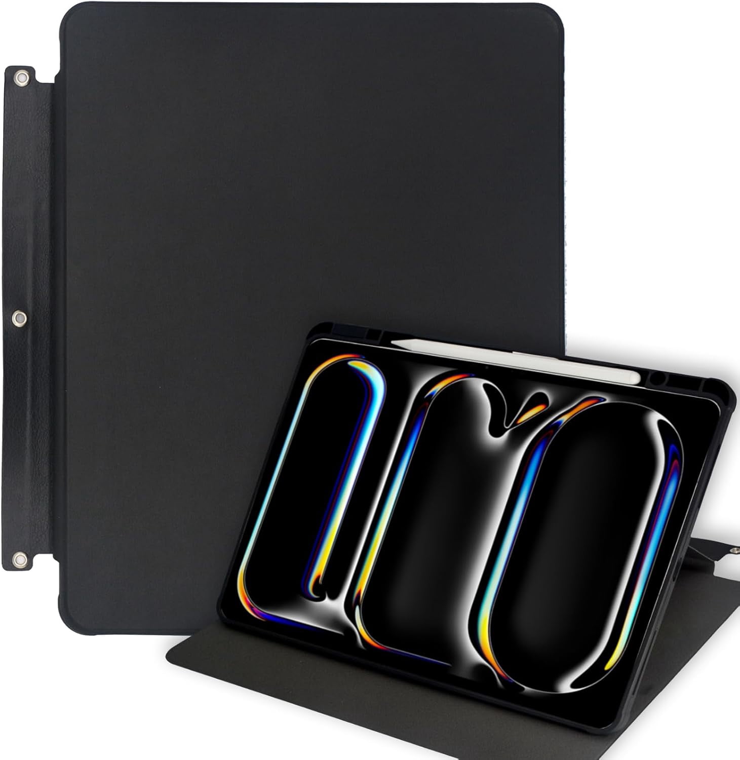 Rotating iPad Case with 3-Ring Binder Holes fit for A4-Size Binder, 360 ...