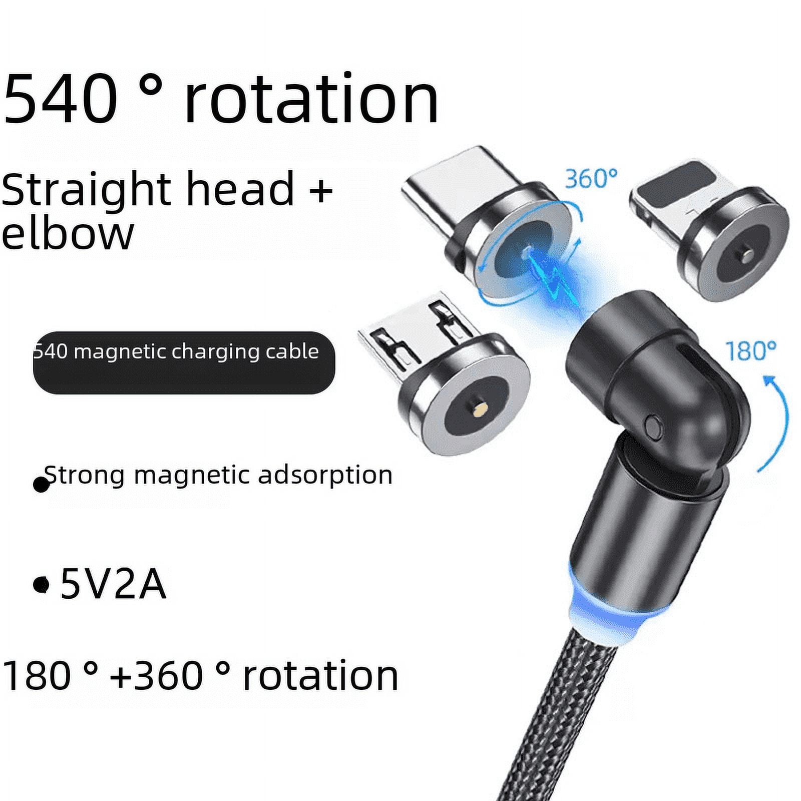 Rotating magnetic data cable 540 degrees magnetic cable three-in-one ...