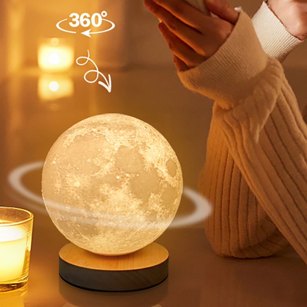 Rotating moon lamp intelligent voice moon lamp Planet lamp bedroom ...