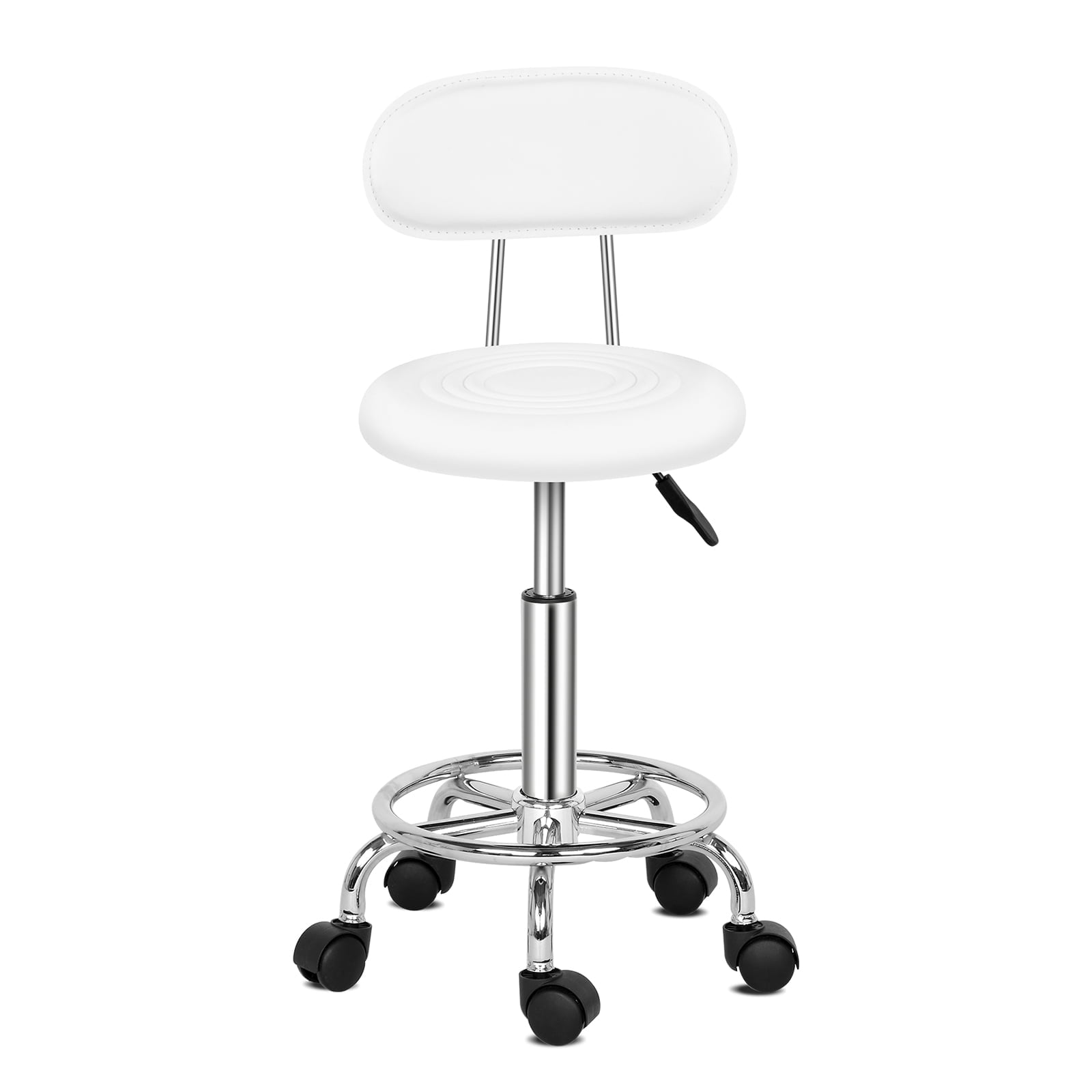 Rotating salon bench with backrest, adjustable hydraulic rolling bench ...