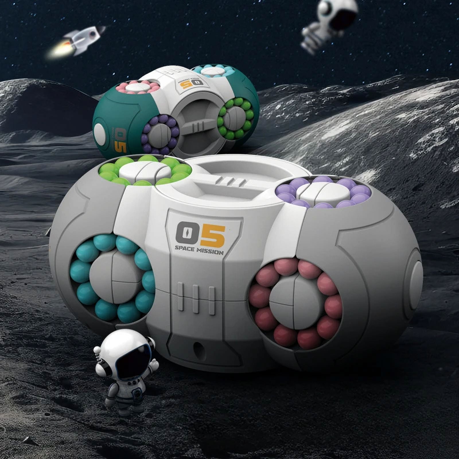 Rotation Finger Magical Bean Magic Cube Mind Brain Teaser Game Fingertip Fidget Toy ...