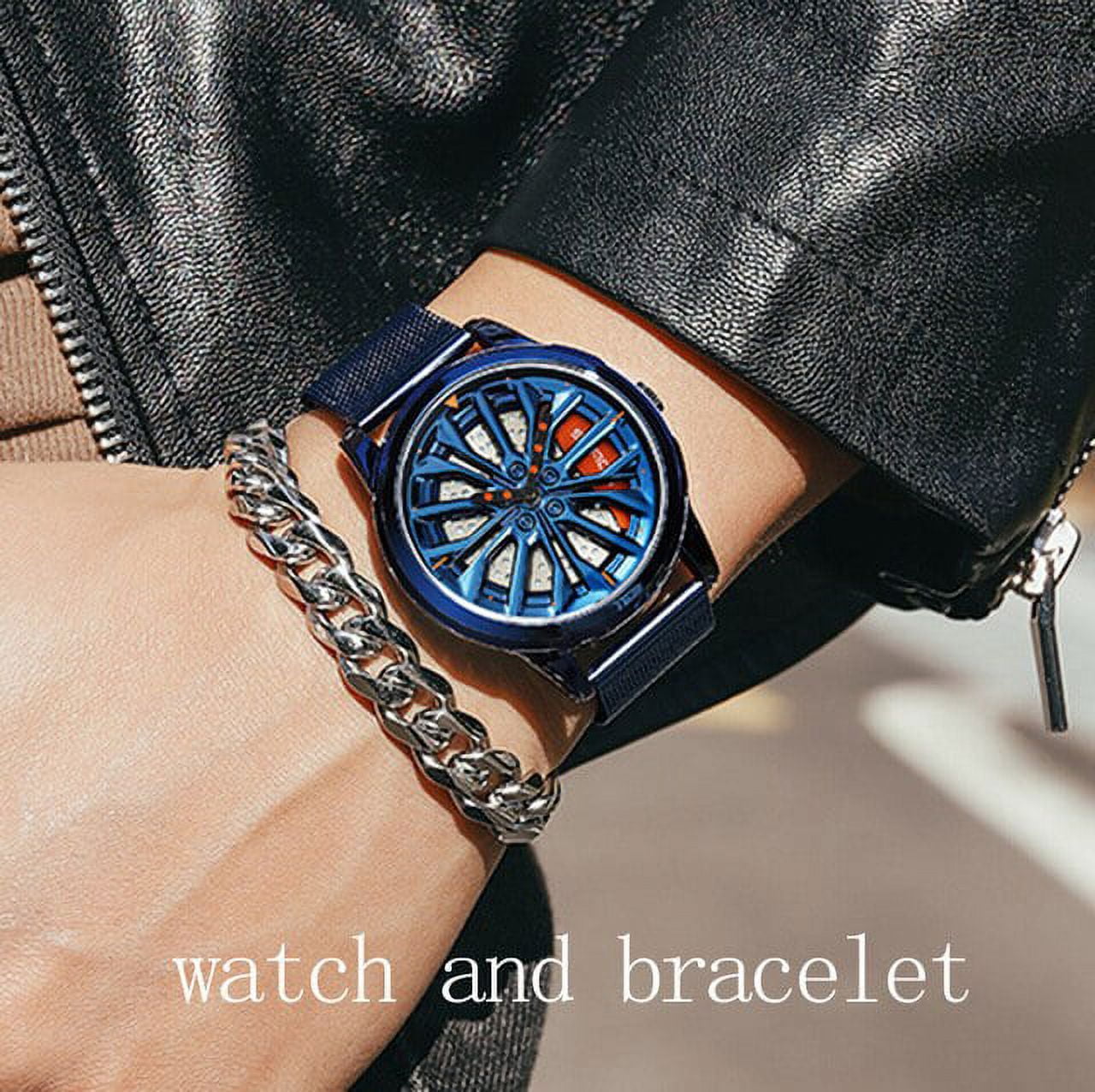 Rotation Rim Watch Hub Custom Design Sports Car Rim Sports Watch ...