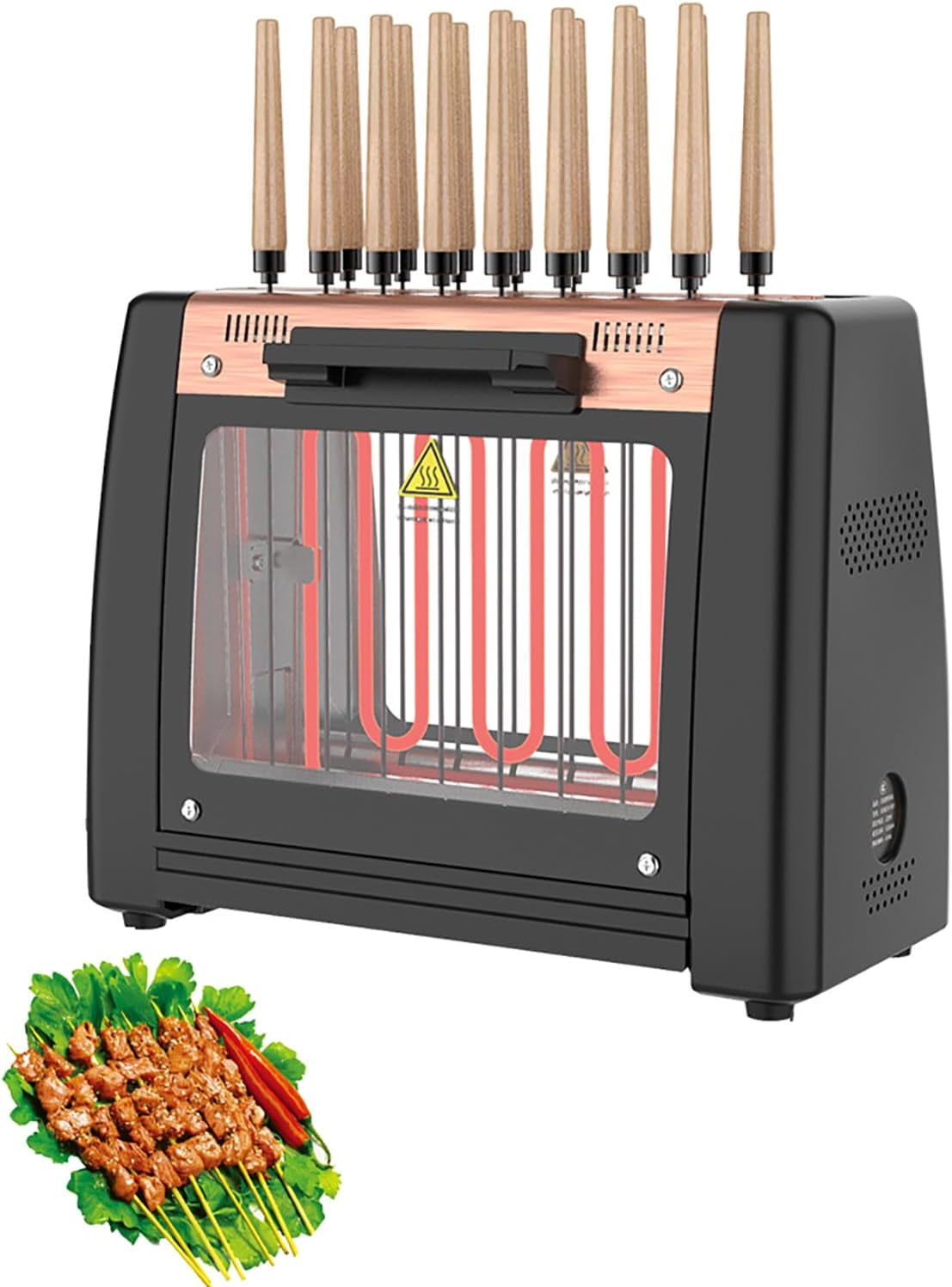 Rotation Smokeless Barbecue Grill, 360° Automatic Rotisserie Electric ...