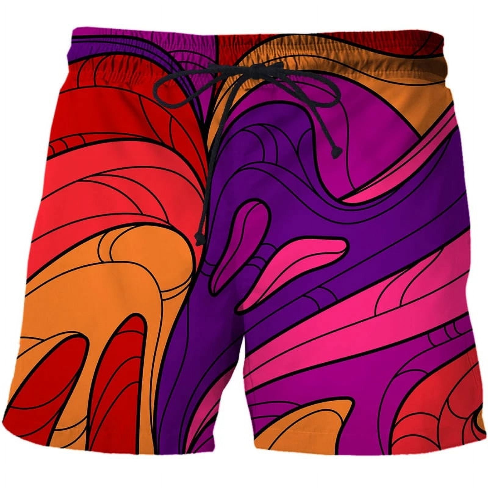 Rotation Vertigo Graphics 3d Print Summer Men's Shorts Quick Dry ...