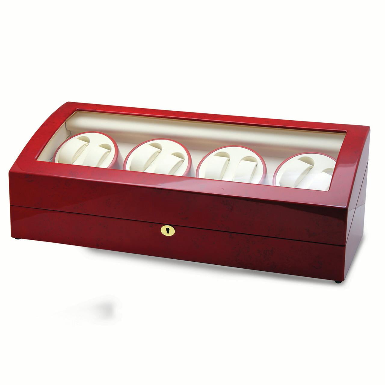 Rotations High Gloss Red Burlwood Finish with Acrylic Window Faux ...