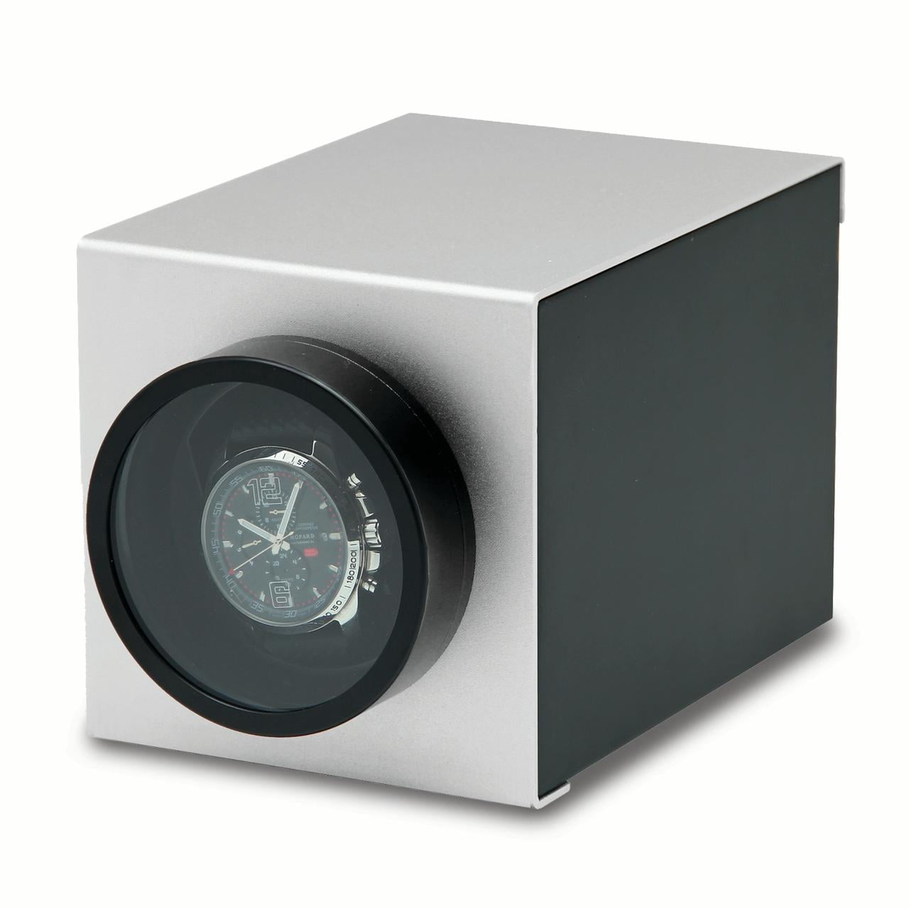 Rotations Silver-tone Aluminum and Wooden Velveteen Lined 1-Watch ...